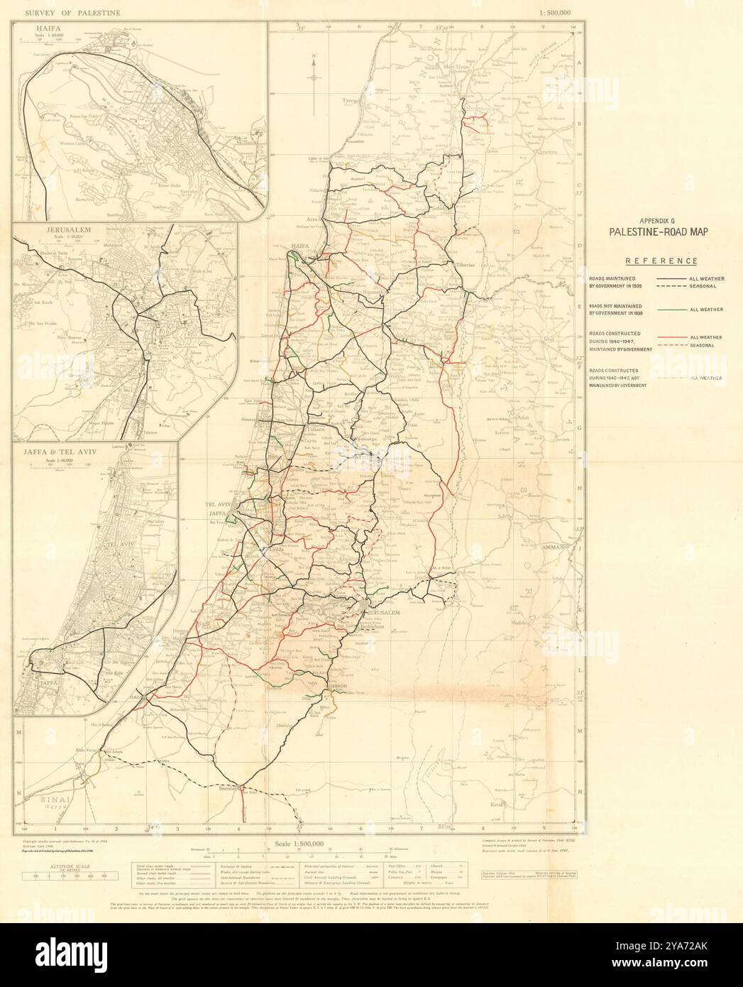Palestine 1948 map hi-res stock photography and images - Alamy