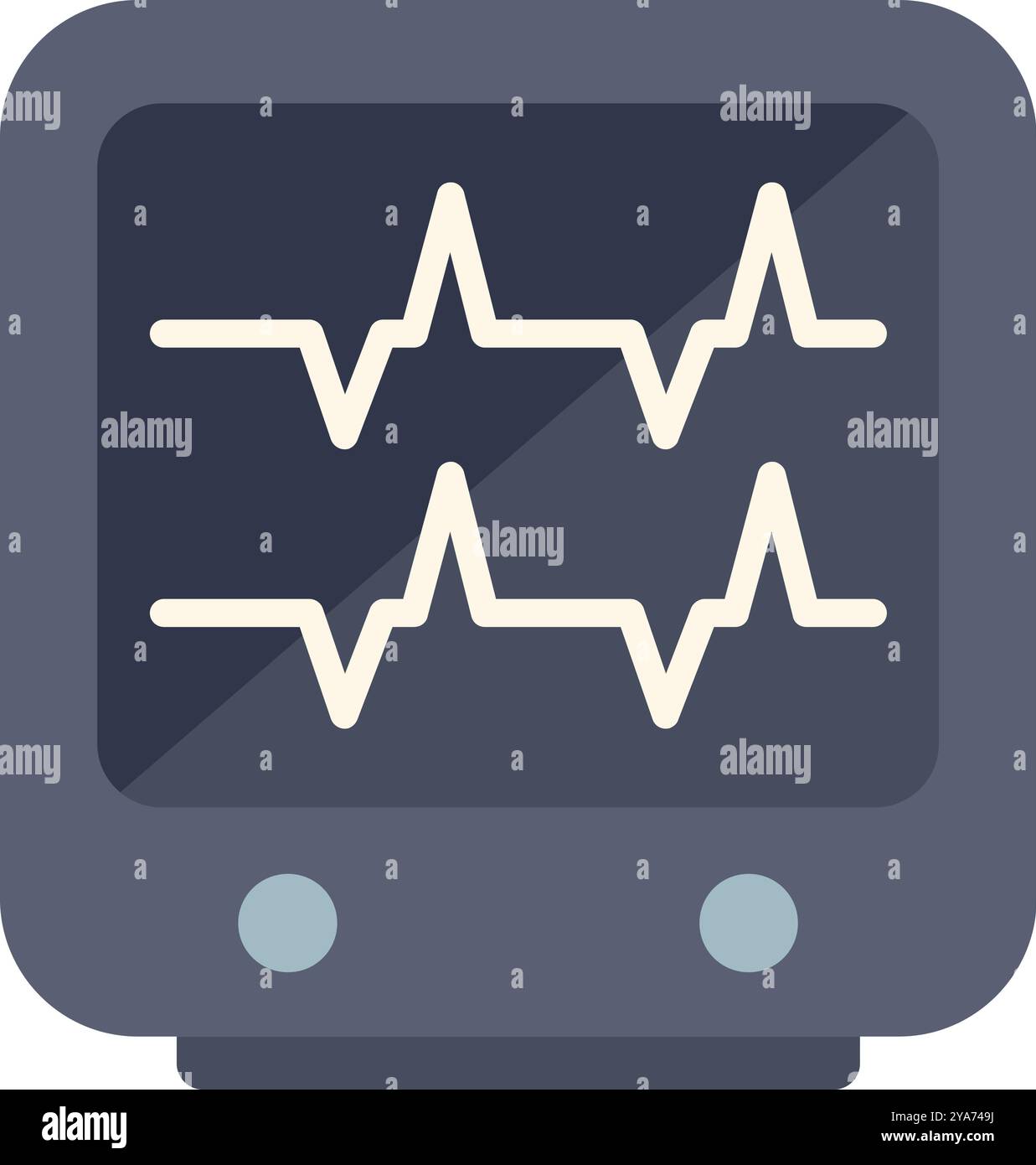 Electrocardiogram displaying a heartbeat with a peak, showing vital ...
