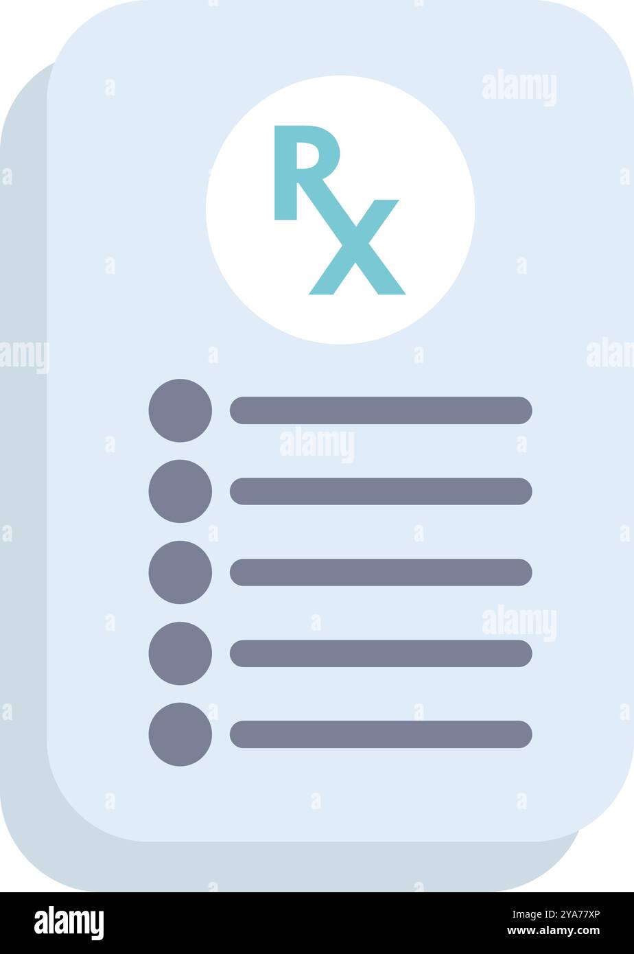 Simple medical prescription form with the rx symbol at the top ...