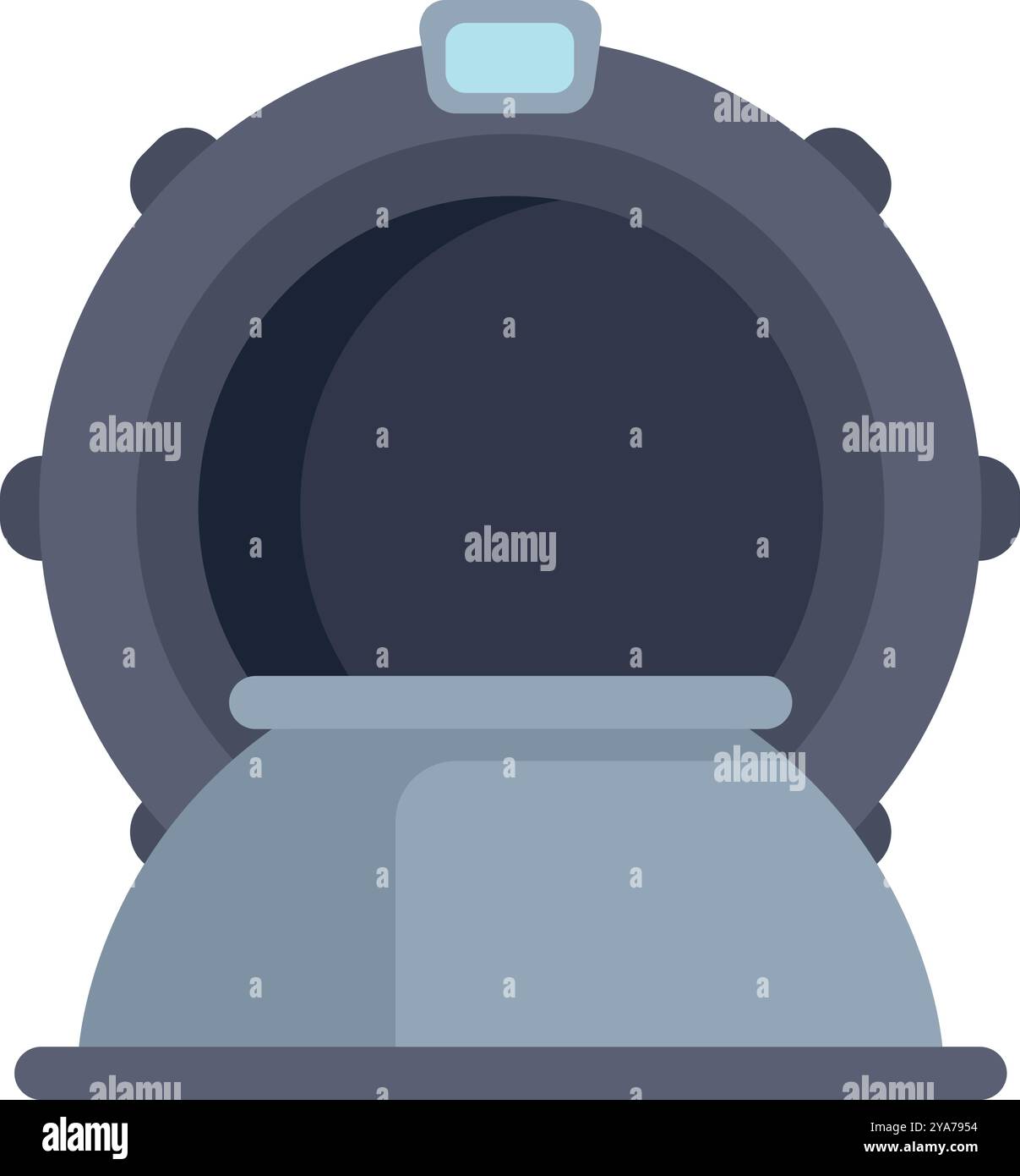 Magnetic resonance imaging scanner front view medical equipment ...