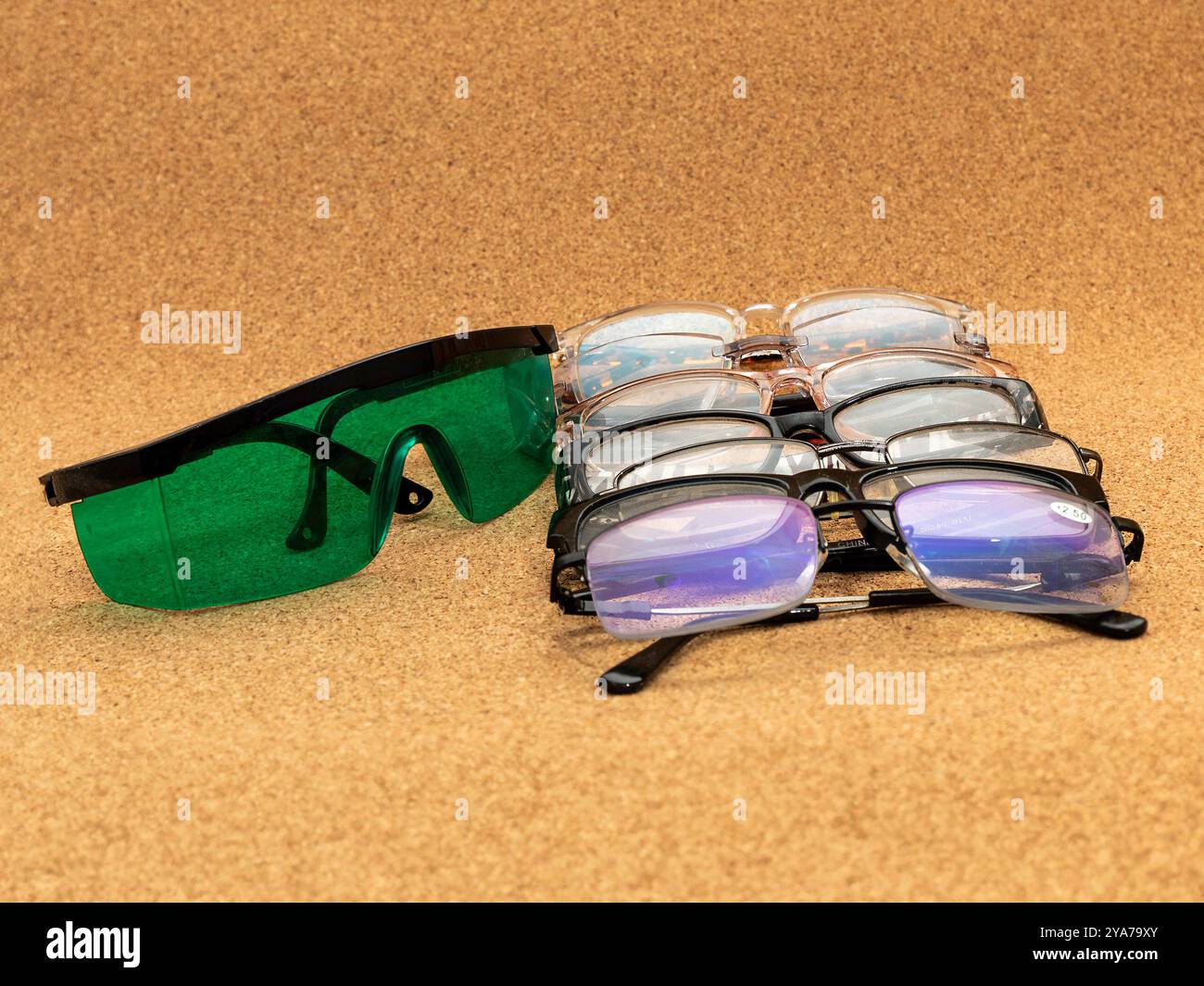 Different types of glasses to improve and protect vision Stock Photo ...