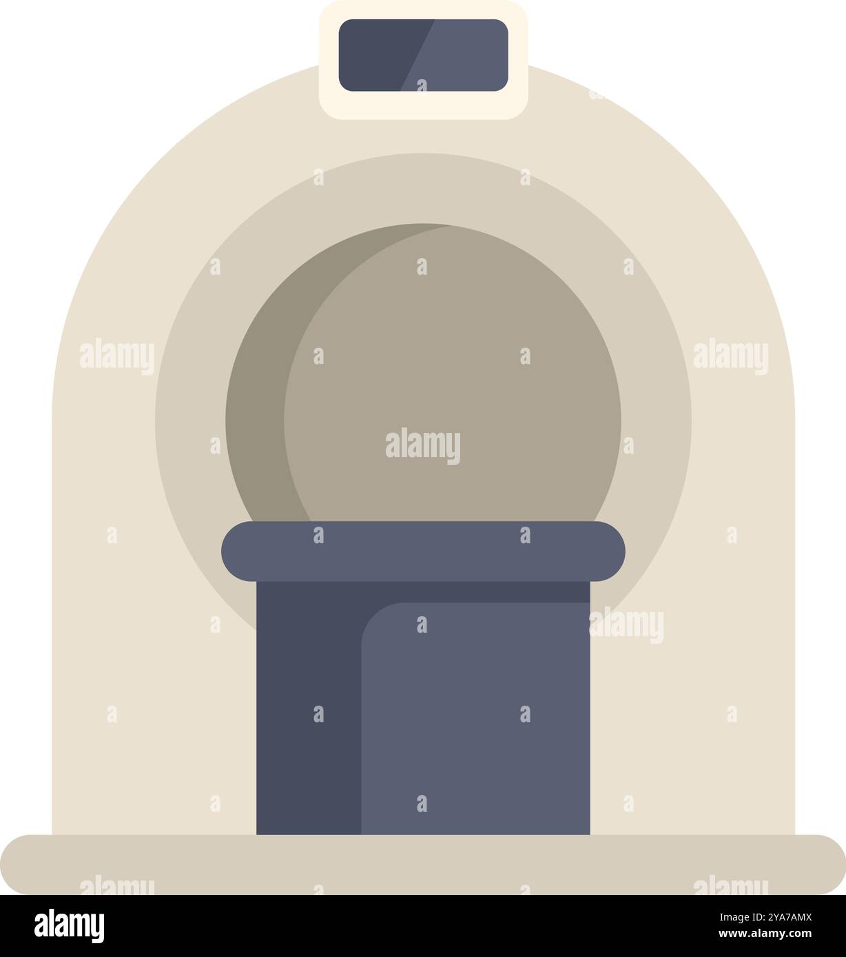 Magnetic resonance imaging scanner machine standing on the floor, front ...