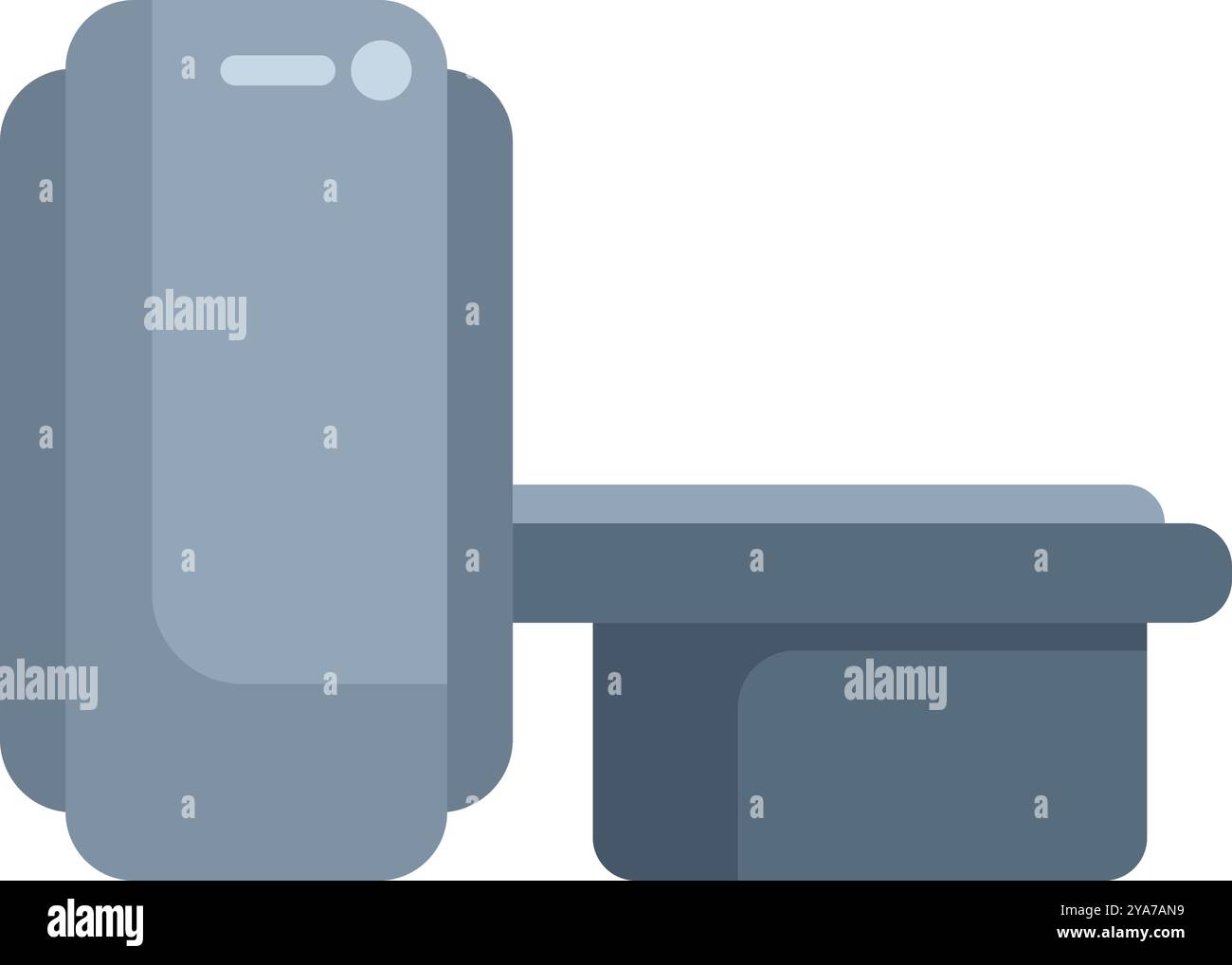 Modern medical scanner used for diagnosis, showing the continuous ...