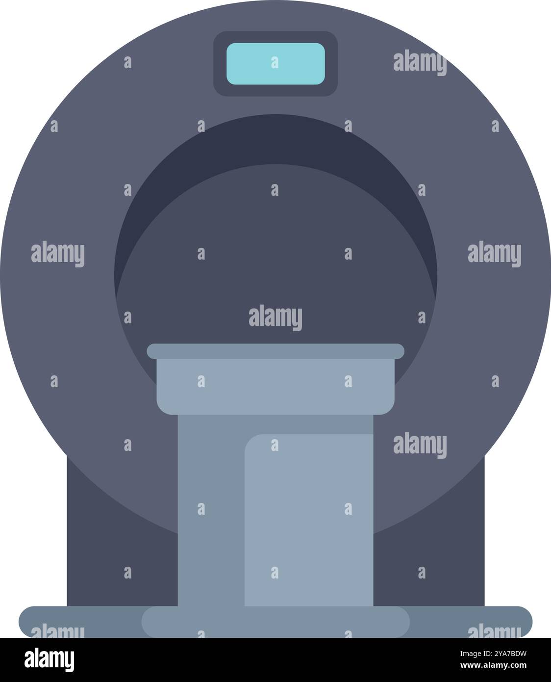 Modern medical equipment scanning body represented by empty platform ...