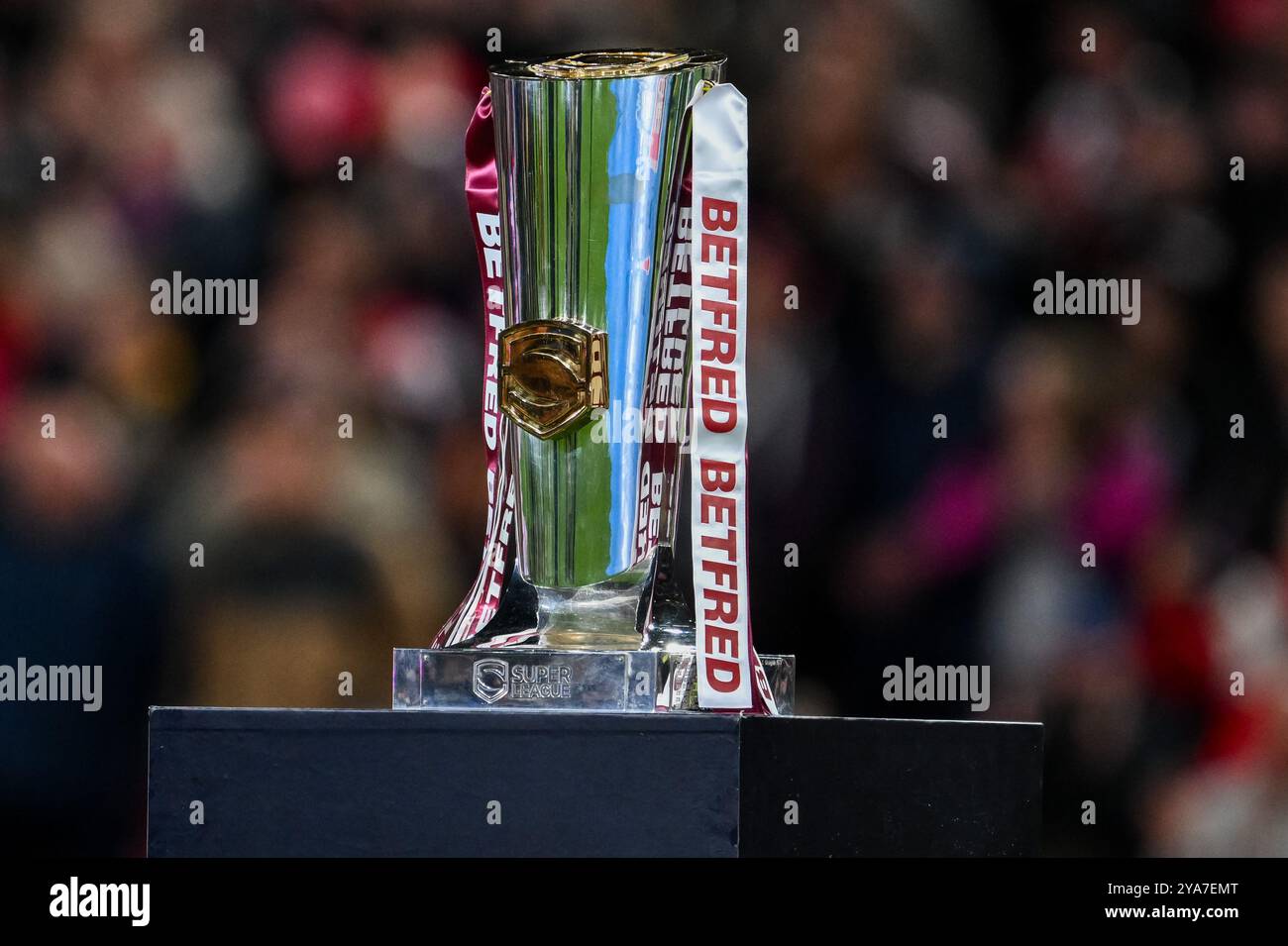 A detailed view of the Grand Final trophy following the Betfred Super ...