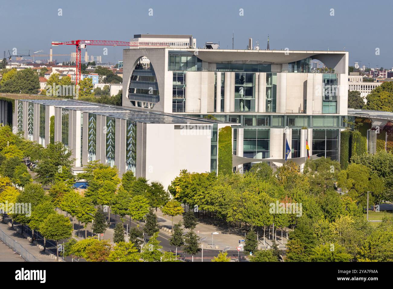 The German Chancellery building, Bundeskanzleramt, exterior ...