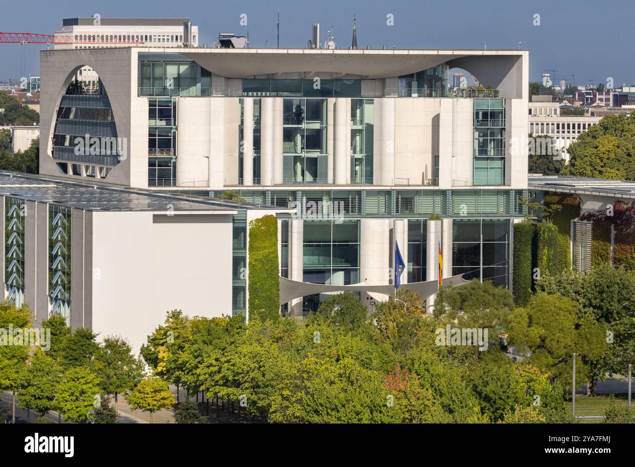 The German Chancellery building, Bundeskanzleramt, exterior ...