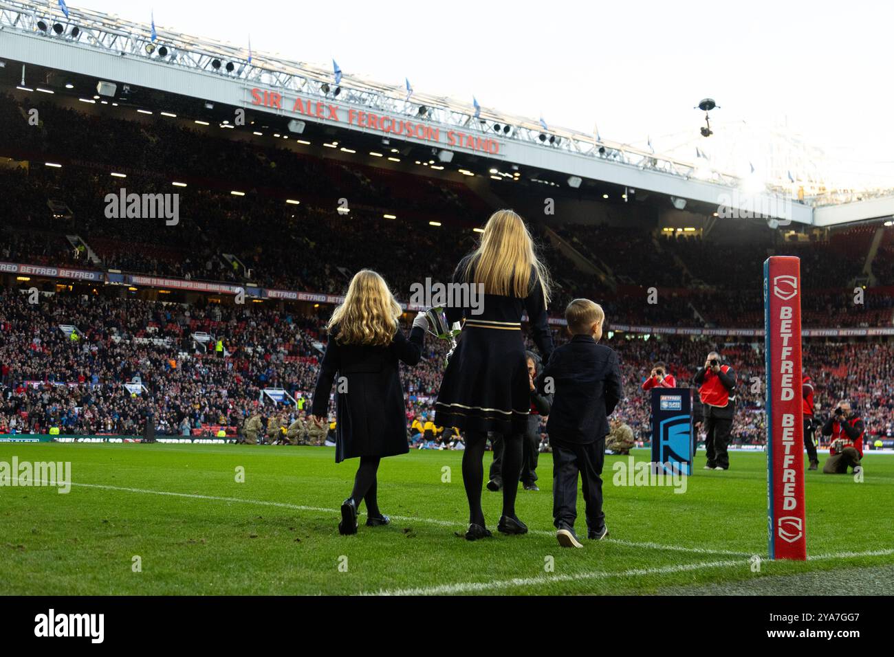 Burrow children carry out the Rob Burrow trophy for the first time ...