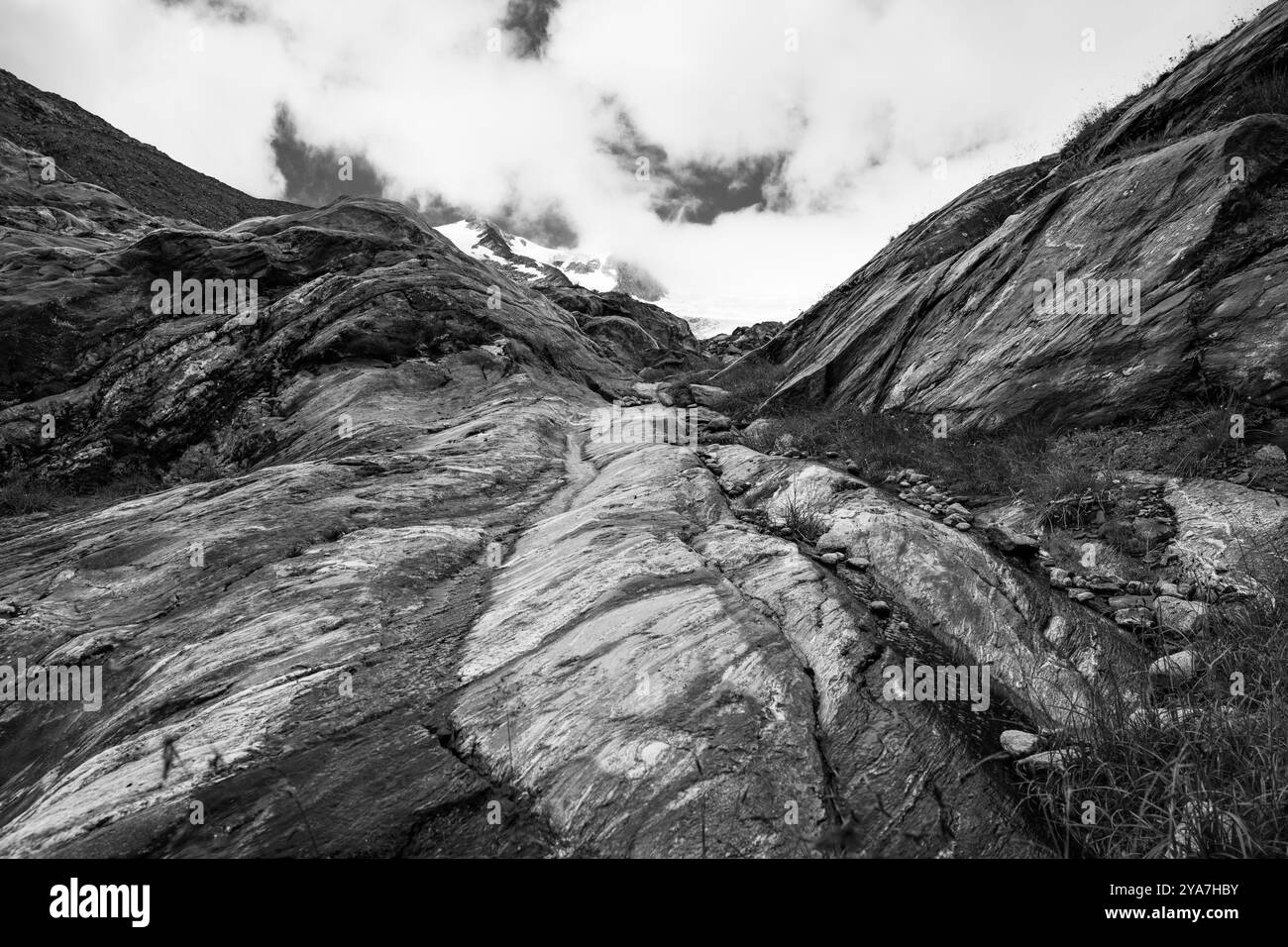 Dramatic steep mountain peak Black and White Stock Photos & Images - Alamy