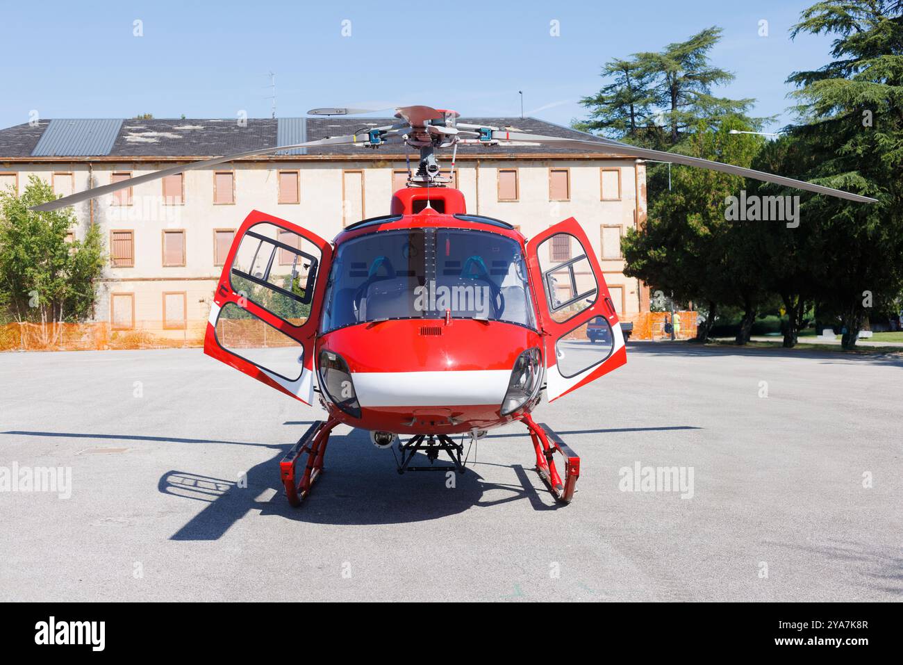 Cormons, Italy - September 21, 2024: A Elifriulia rescue helicopter ...