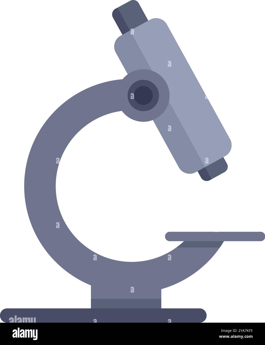 Simple microscope standing on a white background, perfect for ...