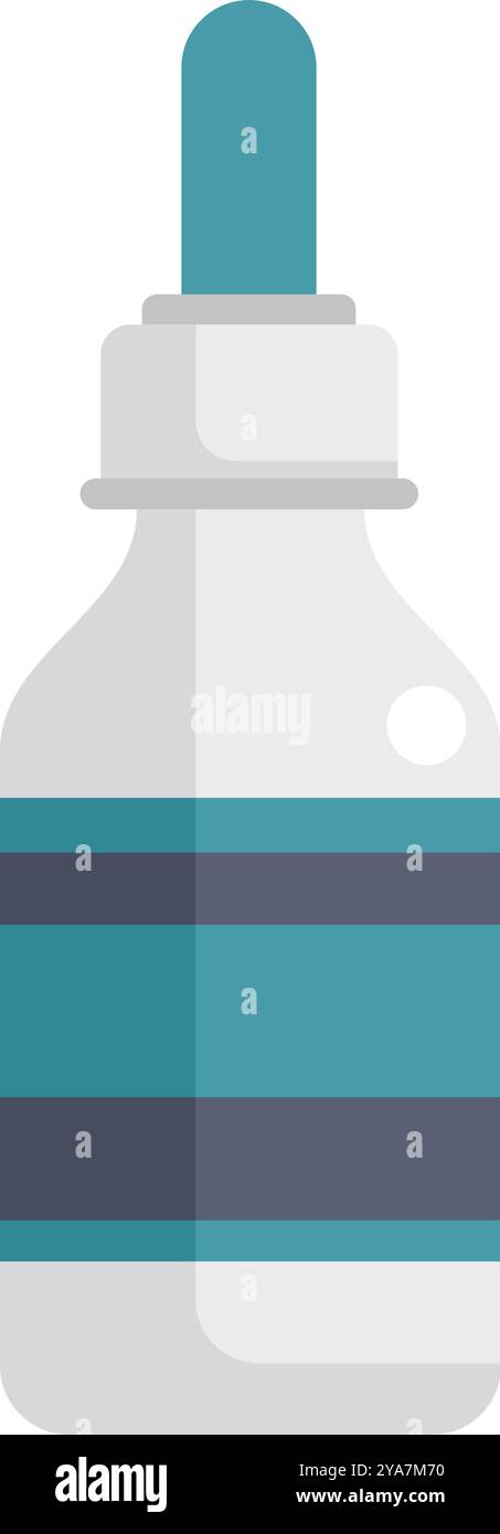 Nasal spray or eyedrops bottle dispensing medical solution, aiding in ...