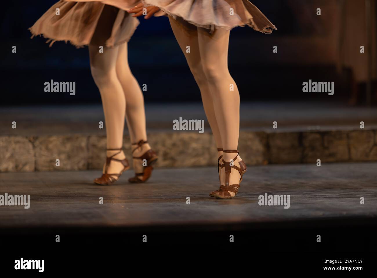 Closeup of women in egyptian clothes, theatrical costume. Aida opera by ...