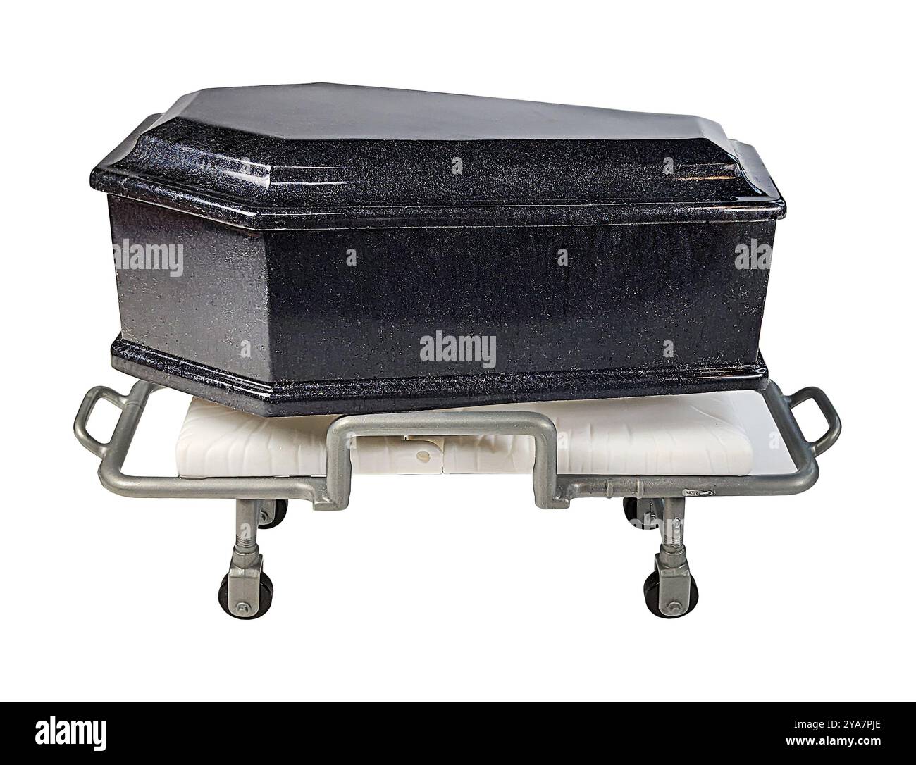 Black Wooden Coffin Used to Bury People Who Have Passed sitting on a ...