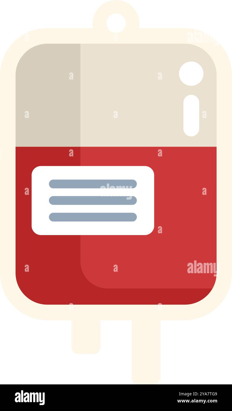 Red blood bag with plasma is hanging and waiting for blood transfusion ...