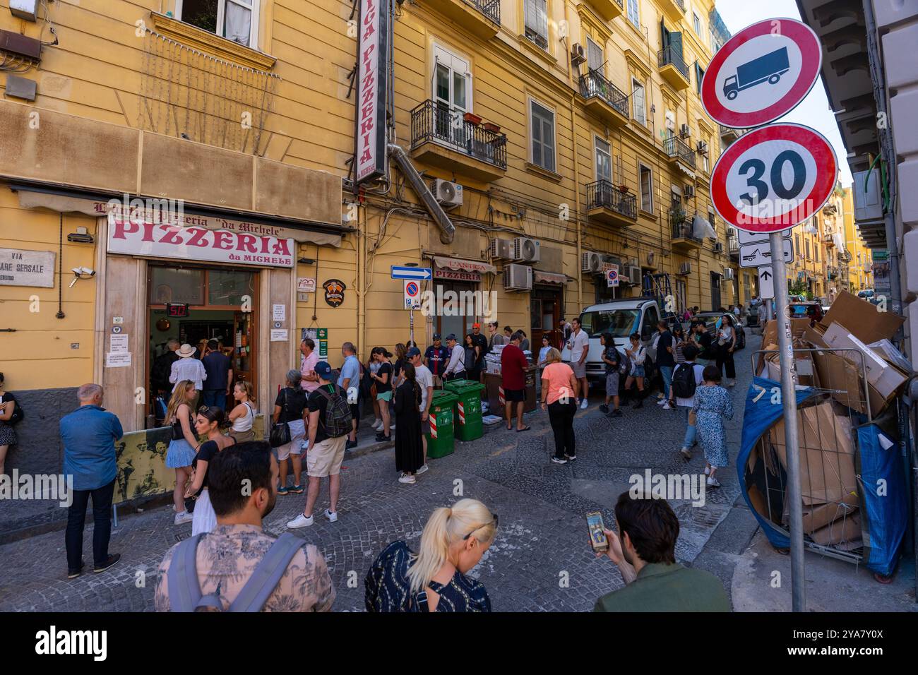 Naples, Italy - May 23, 2024: Long Queue Outside the World-Famous L ...