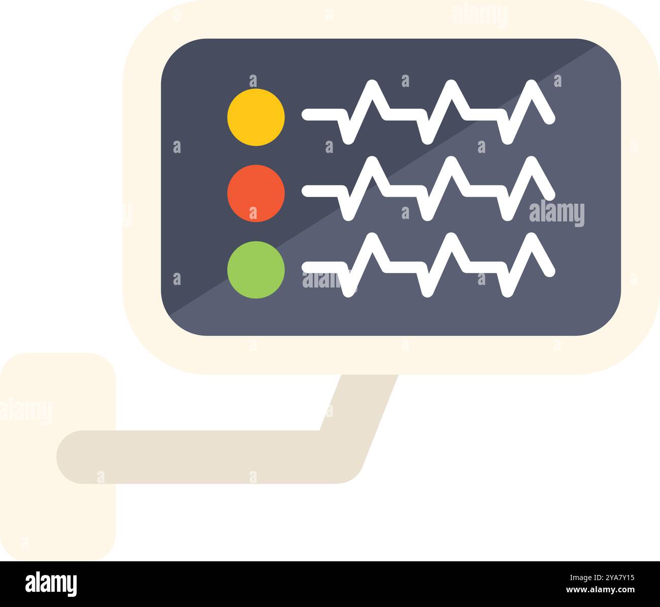 Medical monitor showing vital signs, used to monitor patients in ...