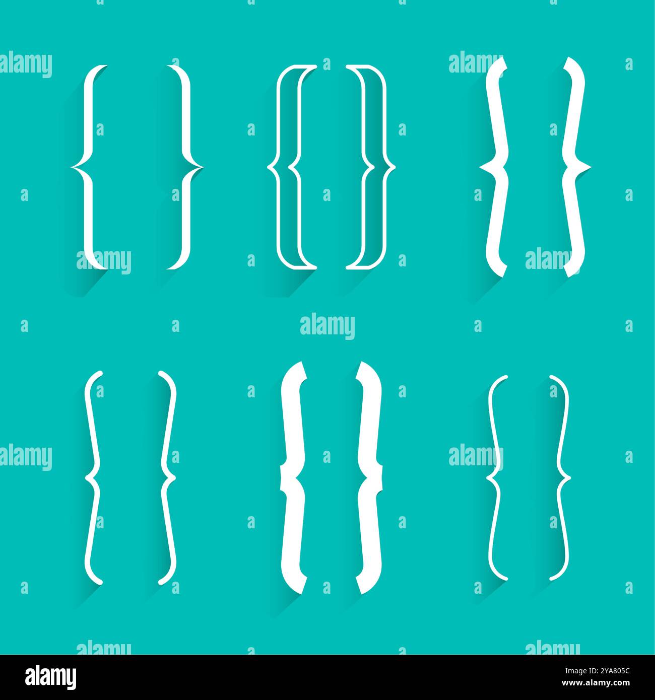 set of dialogue bracket frame background for message or remark vector ...