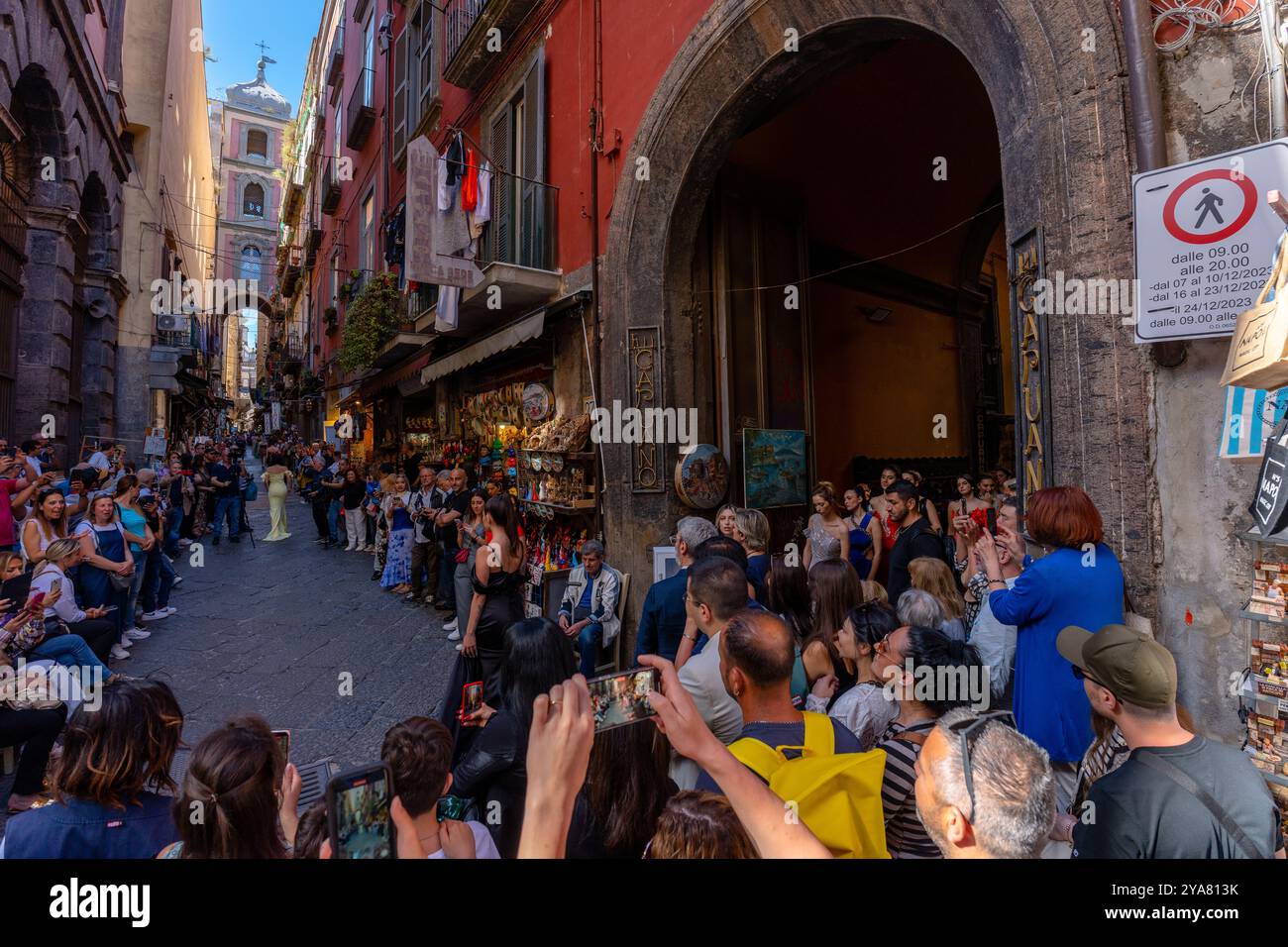 Naples, Italy - May 23, 2024: Crowd Gathers for a Fashion Show in ...