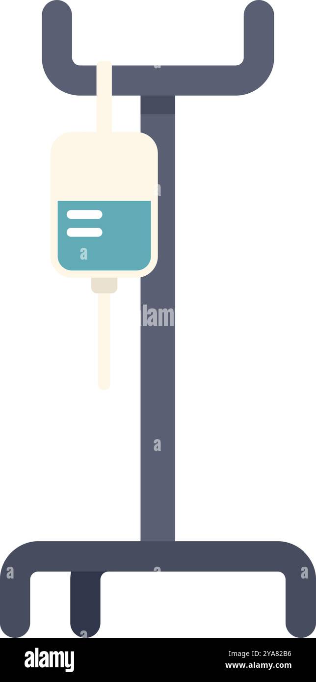 This vector illustration features a medical intravenous therapy iv drip ...