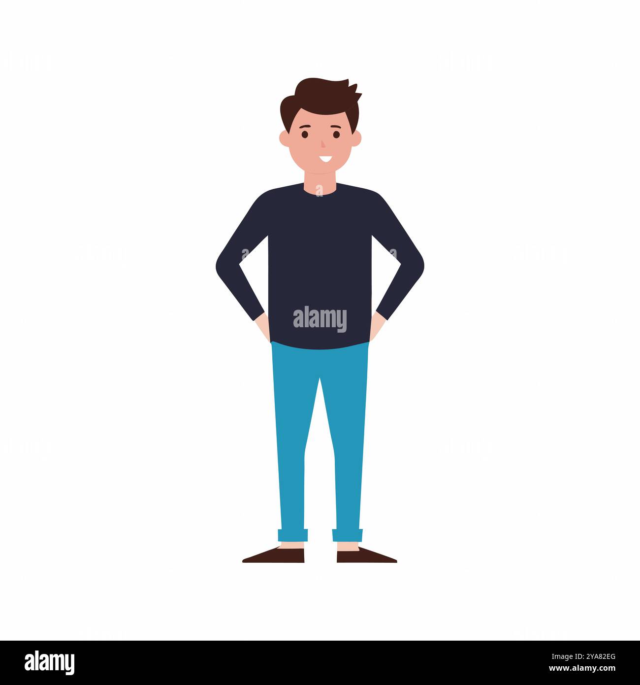 Standing man silhouette vector vectors hi-res stock photography and ...