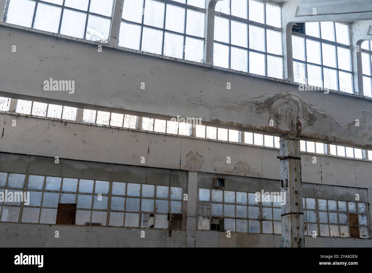 Abandoned Building Architecture: Broken Glass Window Structure and ...