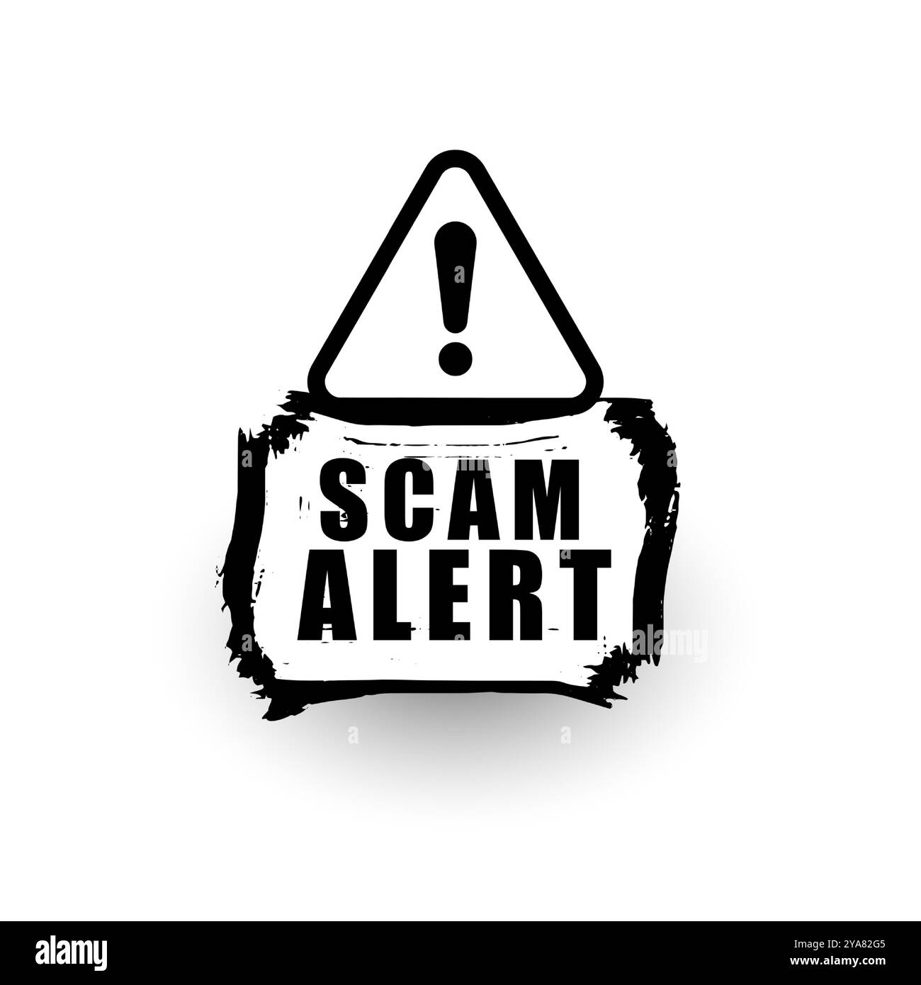 get your technology safe with scam alert alarm background vector Stock ...