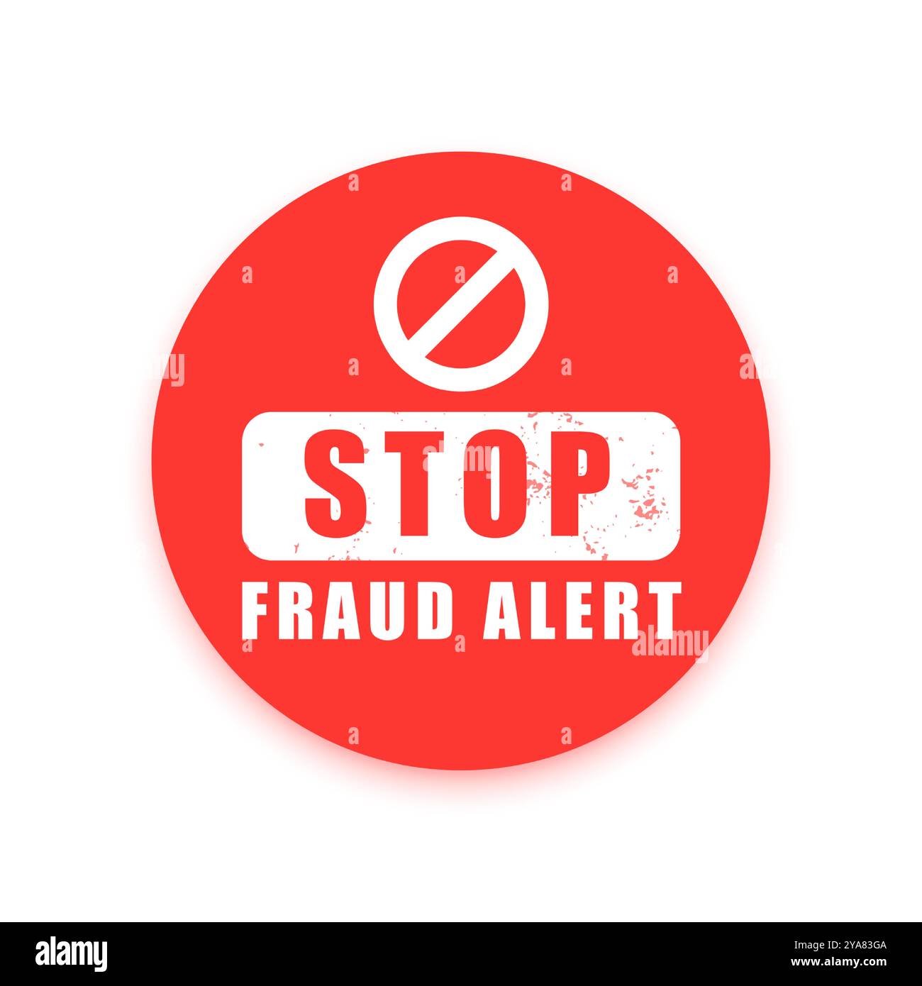 stay alert from fraud and scam with warning background design vector ...