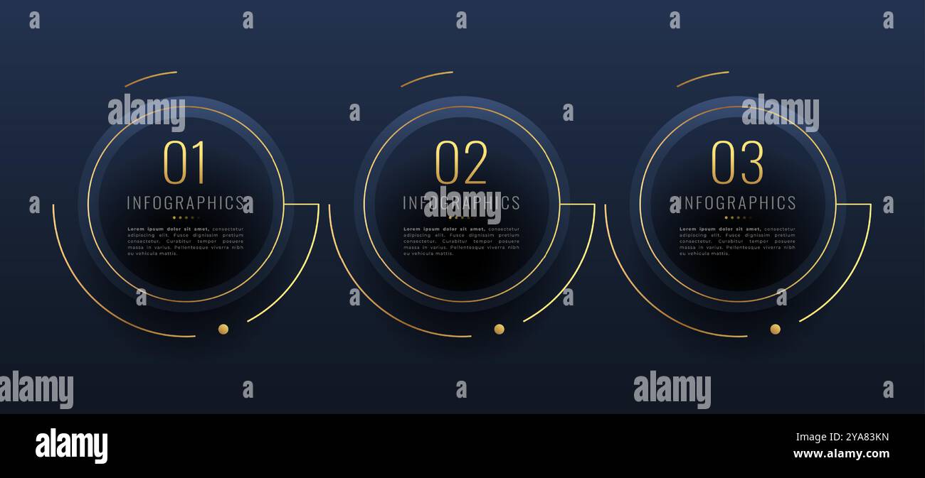 upgrade your web presence with premium 3 step infographic banner vector ...