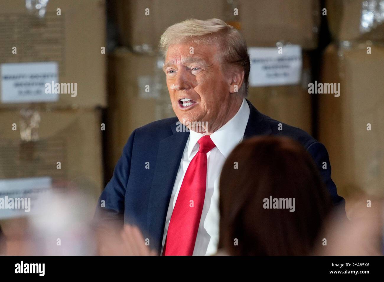 Republican presidential nominee former President Donald Trump arrives ...