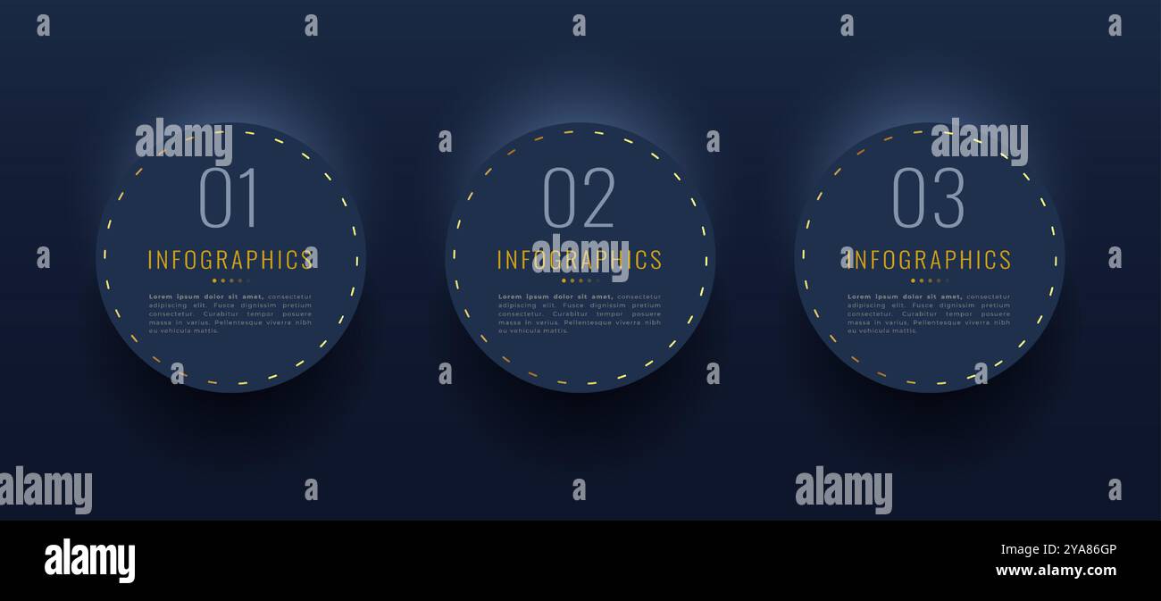 Step By Step Guide To Success With Golden Infographic Banner Vector