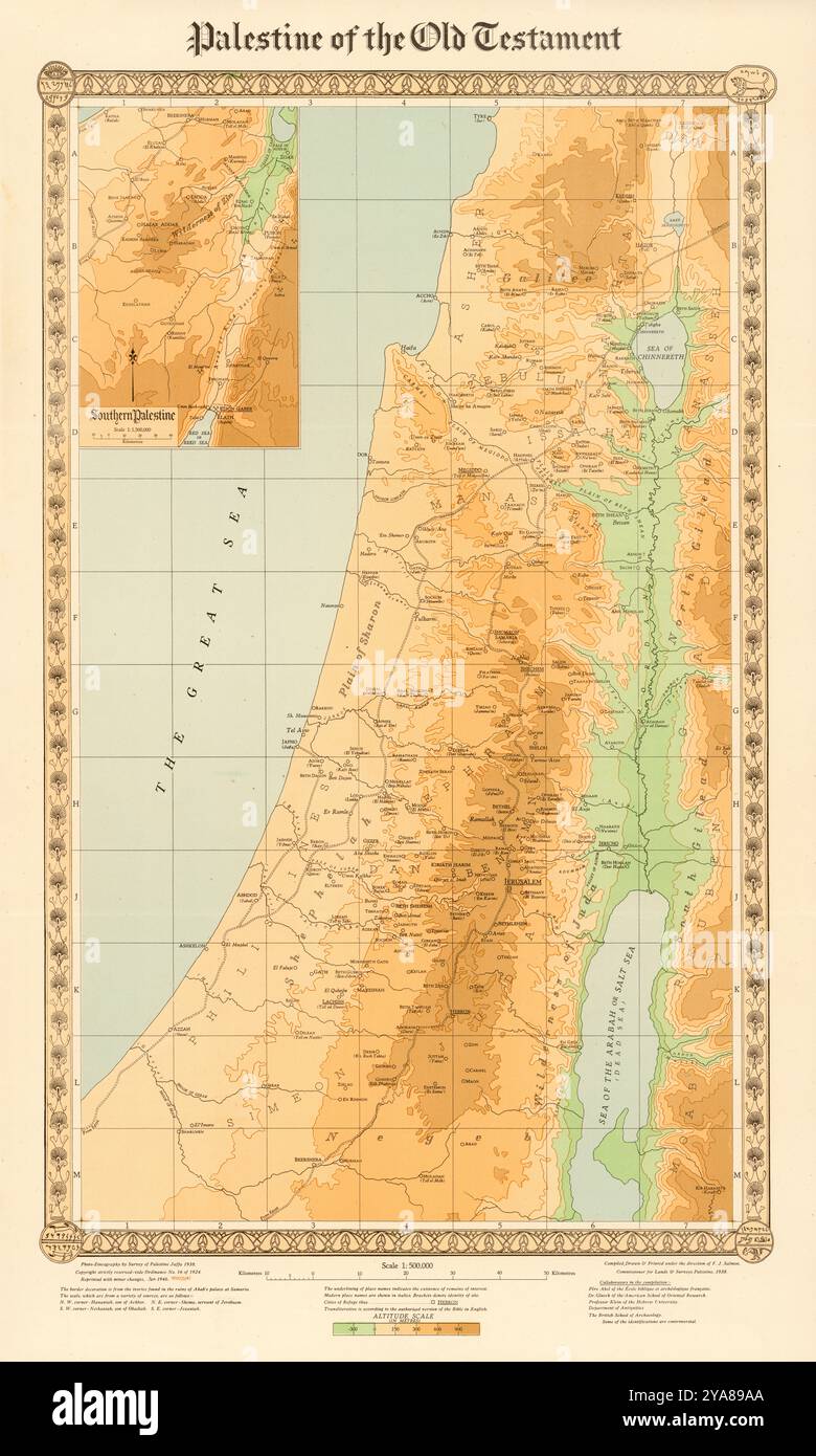 Map by Survey of Palestine, Palestine of the Old Testament - Compiled ...