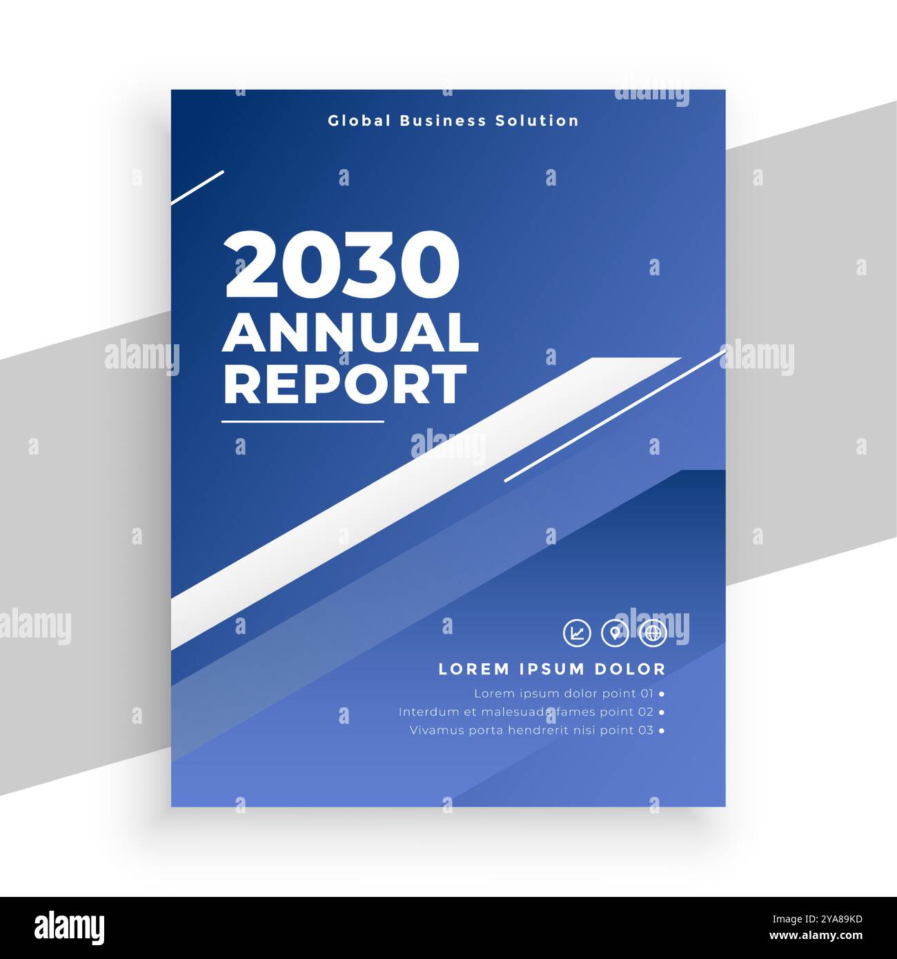 corporate annual report layout for business yearly data vector Stock ...
