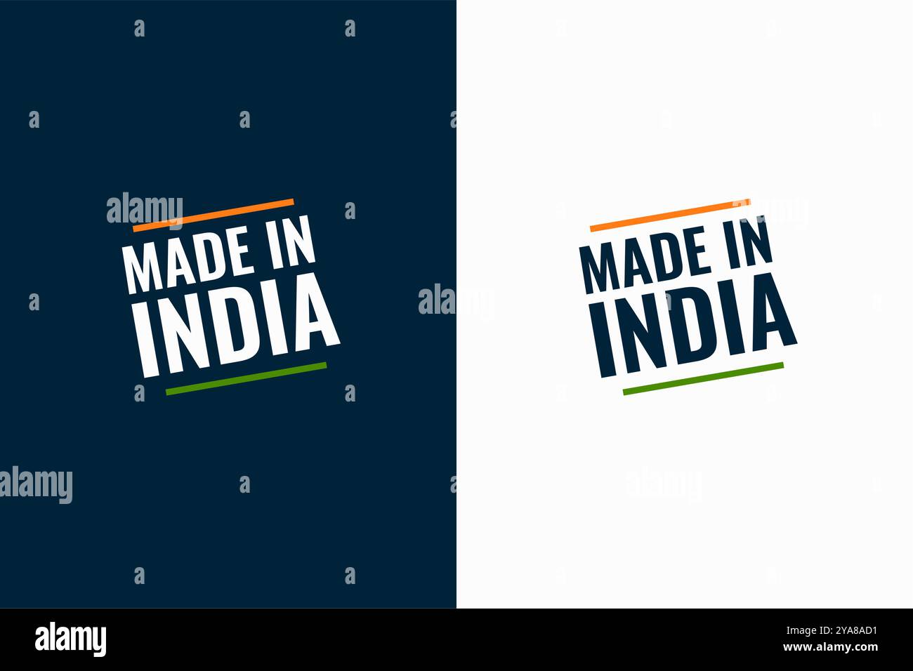 stylish made in india label background for your business vector Stock ...