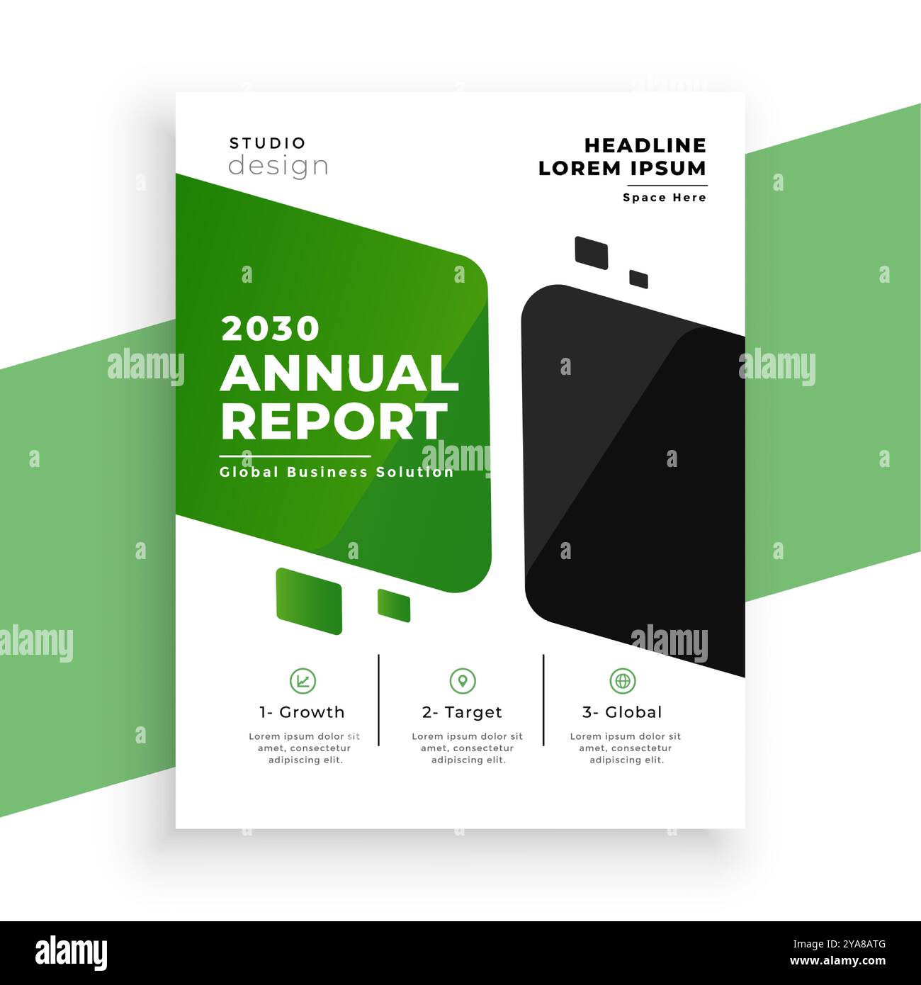 modern professional yearly report layout for company information vector ...