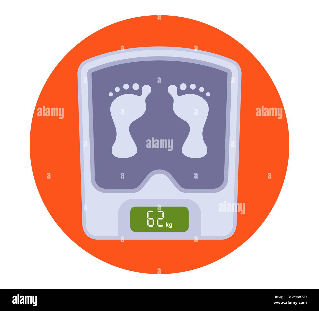 Floor scales for checking your weight. Device for home use. Footprints ...