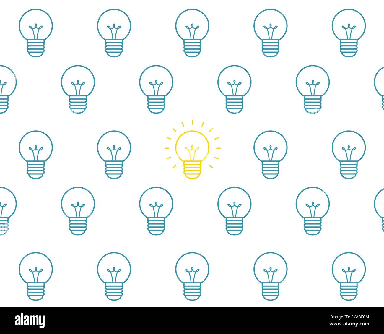 collection of light bulb with effective thinking concept background ...