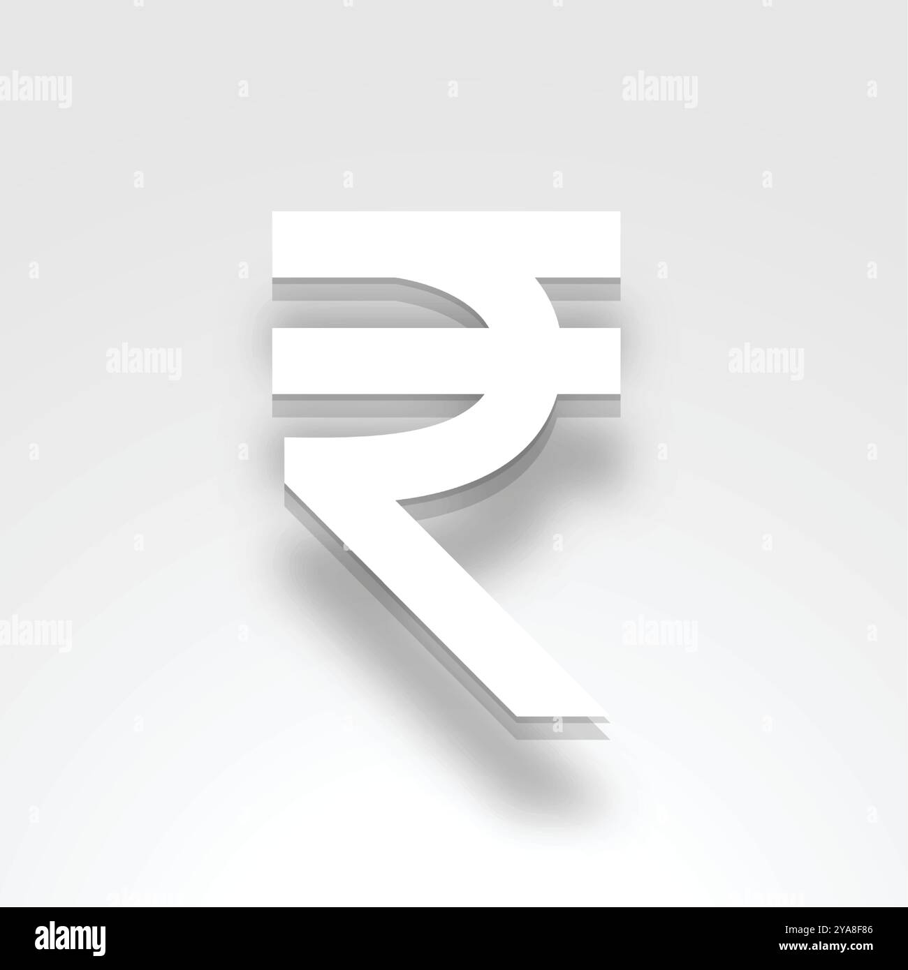 3d style indian currency rupee sign on white background design vector ...