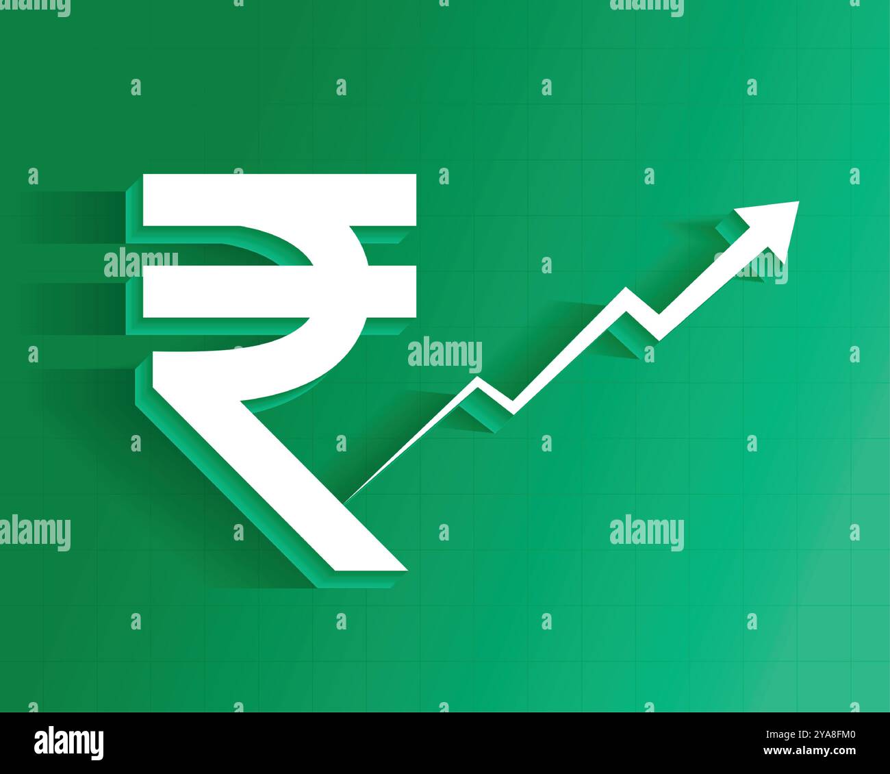 3d style indian currency rupee sign background with growth arrow concept vector Stock Vector ...