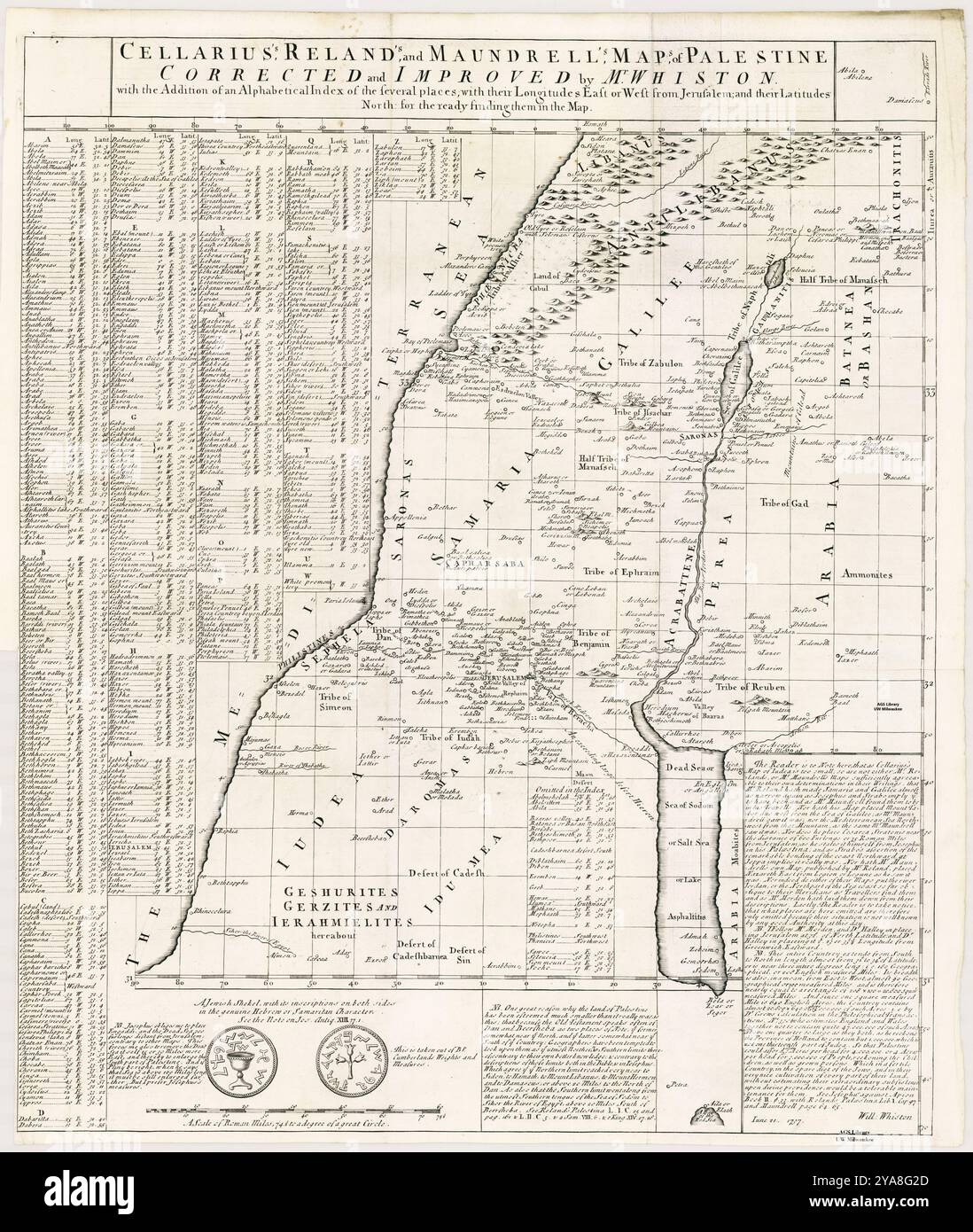 Cellarius's, Reland's, & Maundrell's maps of Palestine corrected and ...