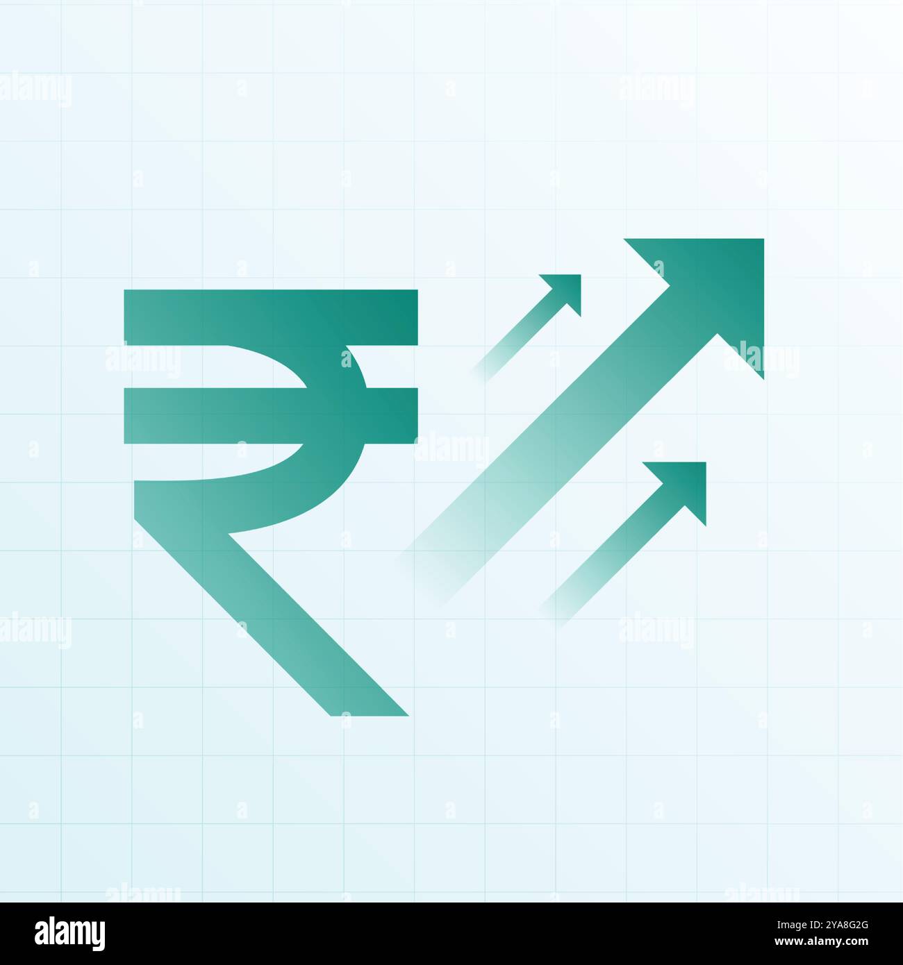 digital indian rupee background with rise up arrow trading concept ...