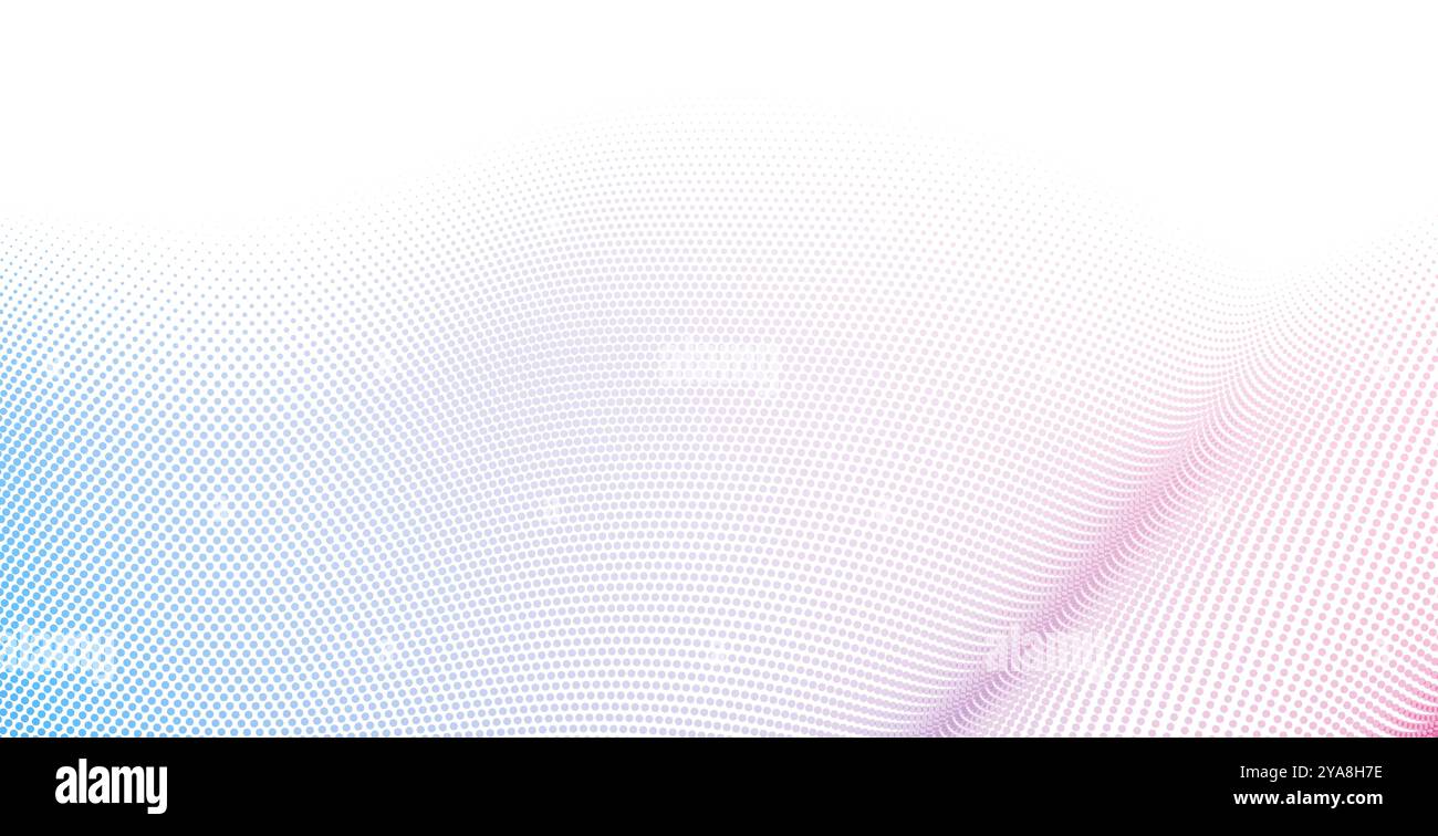 abstract dotted mesh banner in wavy style vector Stock Vector Image ...