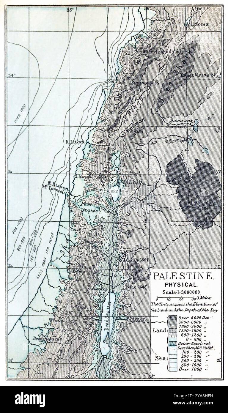 Physical map of middle east hi-res stock photography and images - Alamy