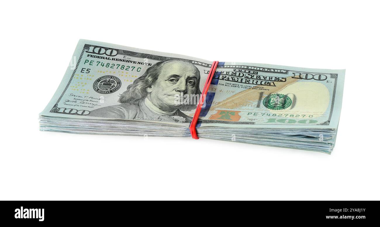 Stack dollar banknotes on Cut Out Stock Images & Pictures - Alamy