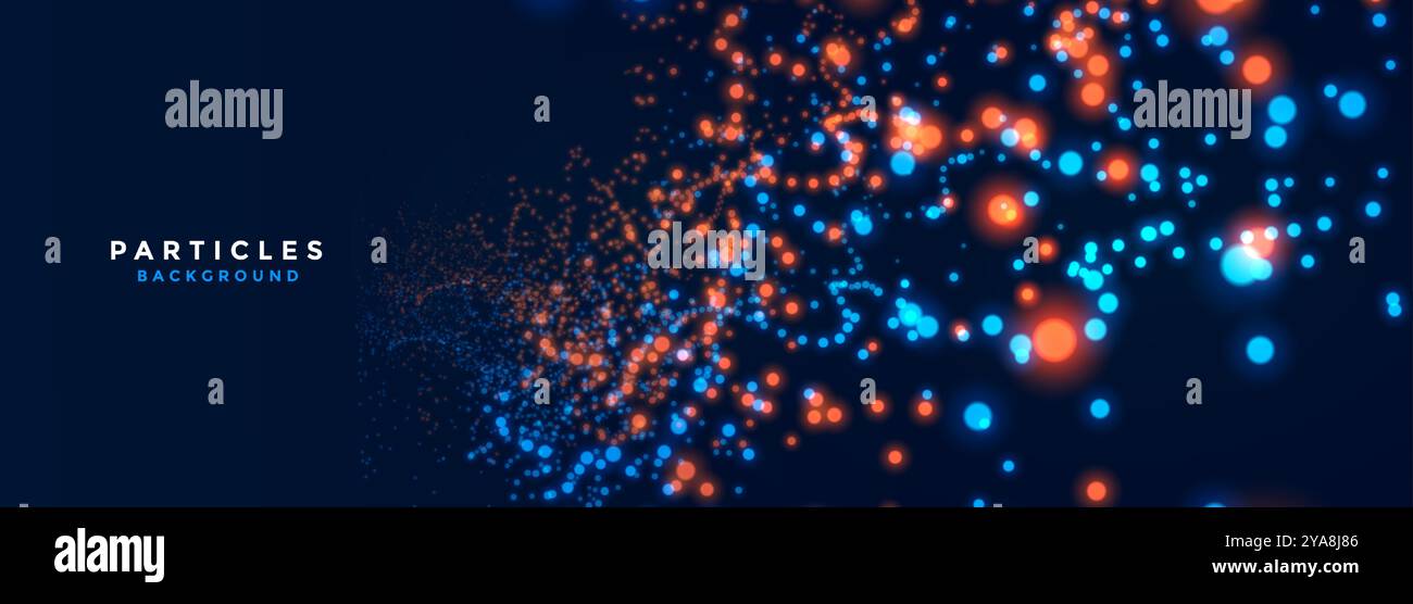 shiny and abstract technology particle wallpaper for visualization ...