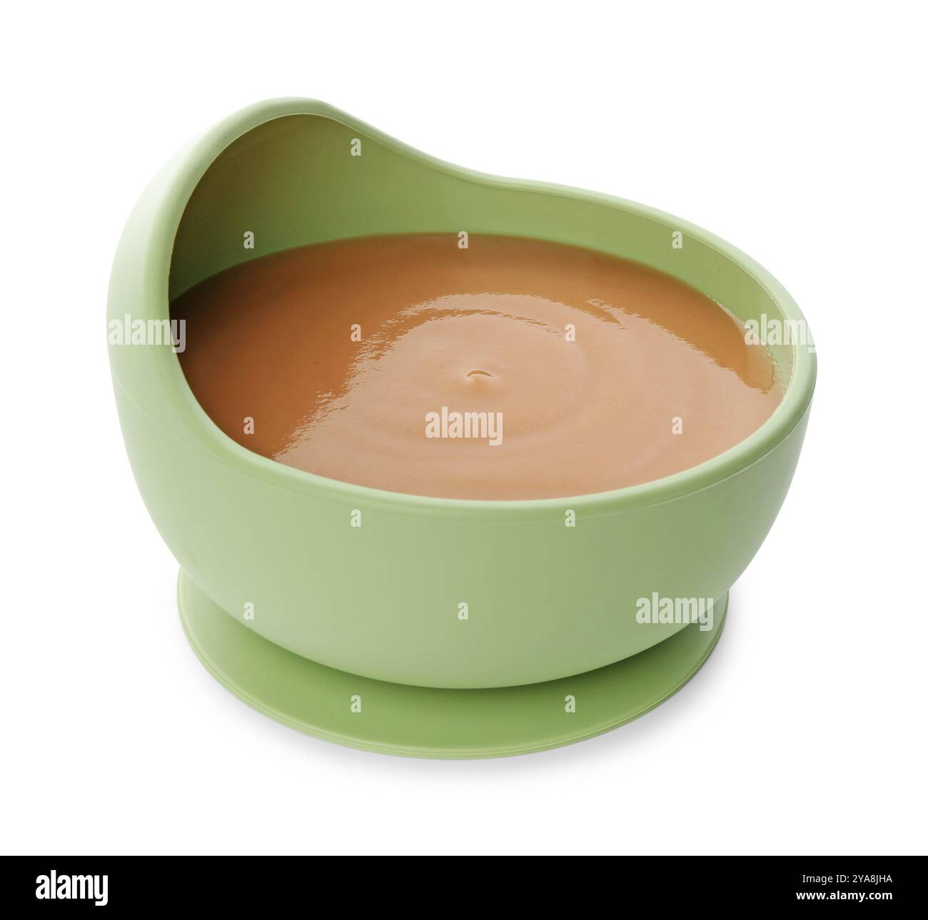 Delicious baby food in bowl isolated on white Stock Photo - Alamy