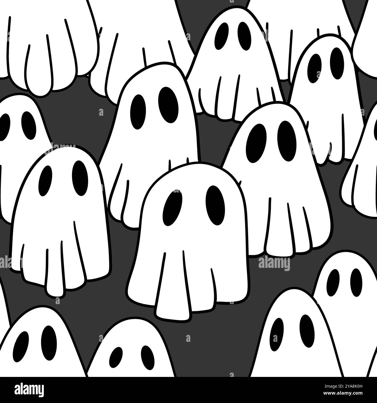 Halloween ghost seamless cartoon pattern for wrapping paper and fabrics ...