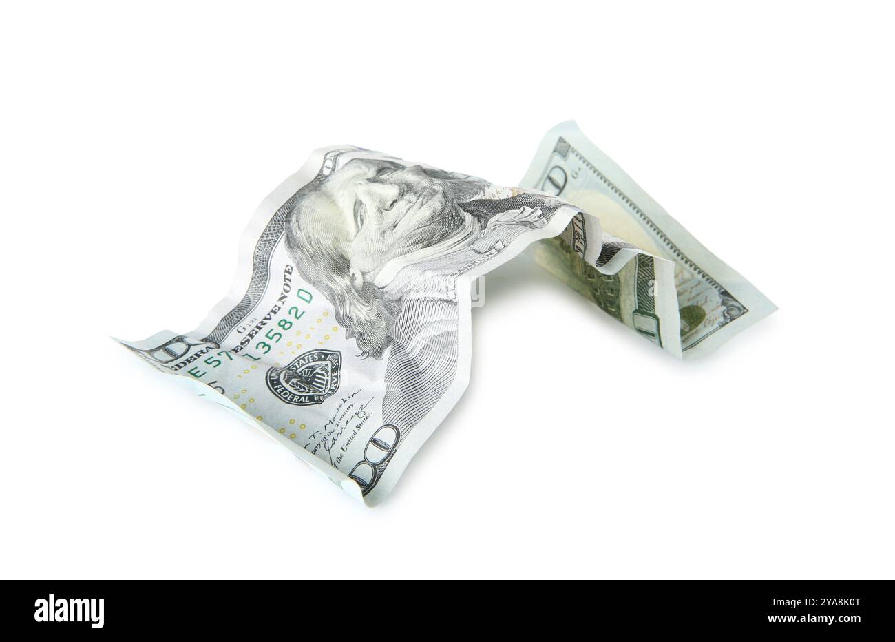 Us dollar bill crumpled hi-res stock photography and images - Alamy