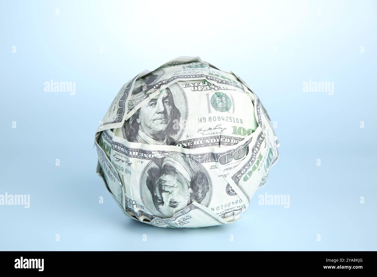 100 dollar bills crumpled hi-res stock photography and images - Alamy