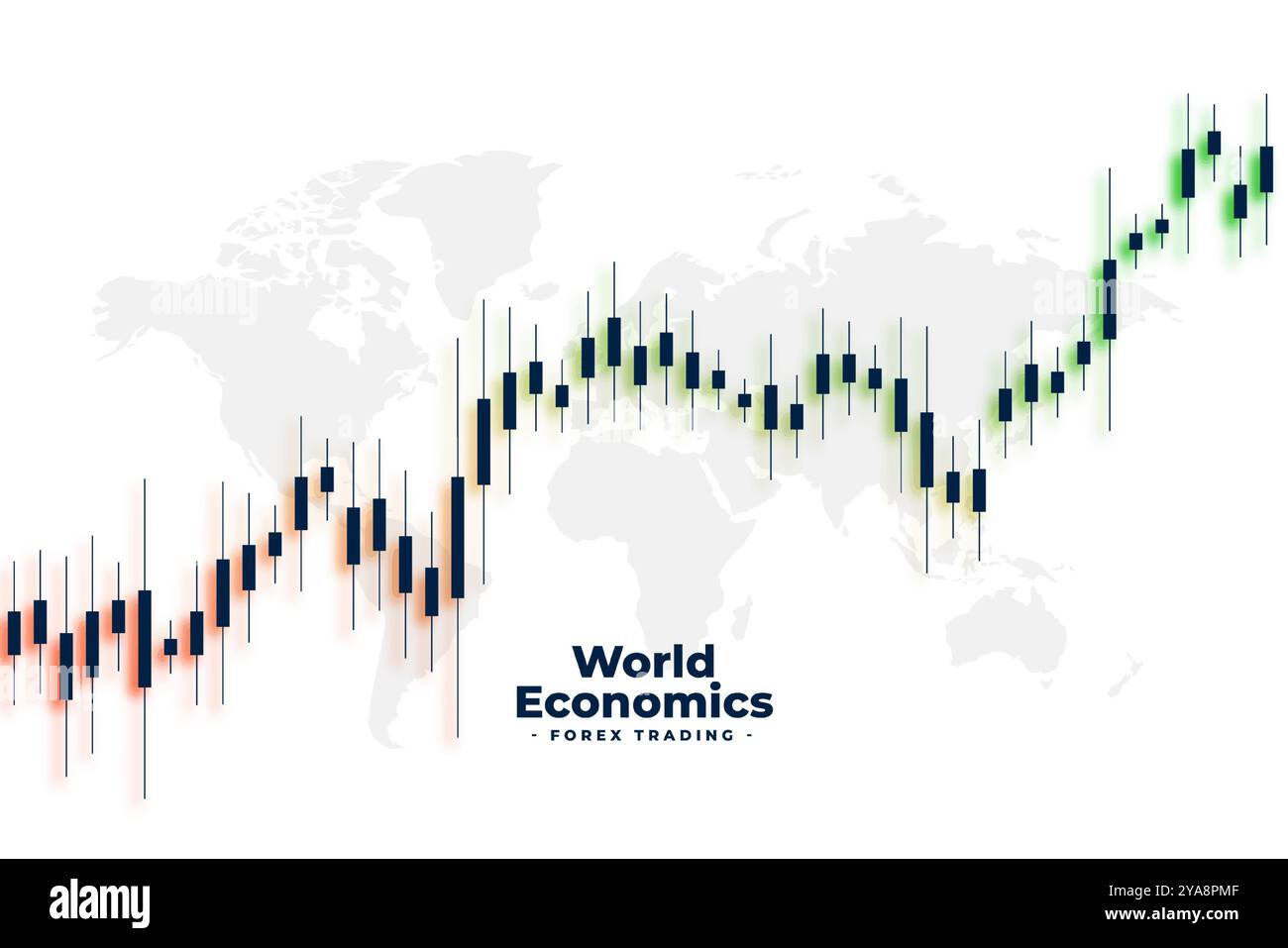 global economy trading chart background for research and monitor vector ...